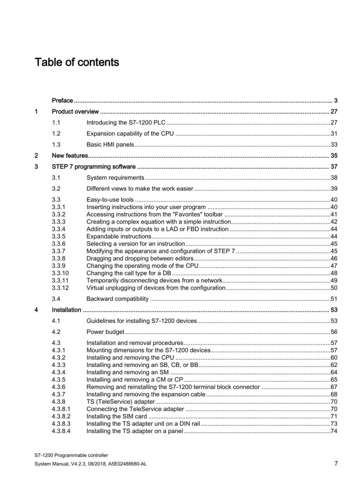 SIMATIC manual page 7