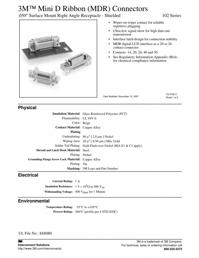3M 10240-1210PE technical document page 1