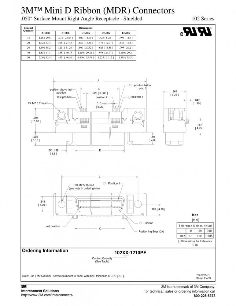 3M 10240-1210PE technical document page 2