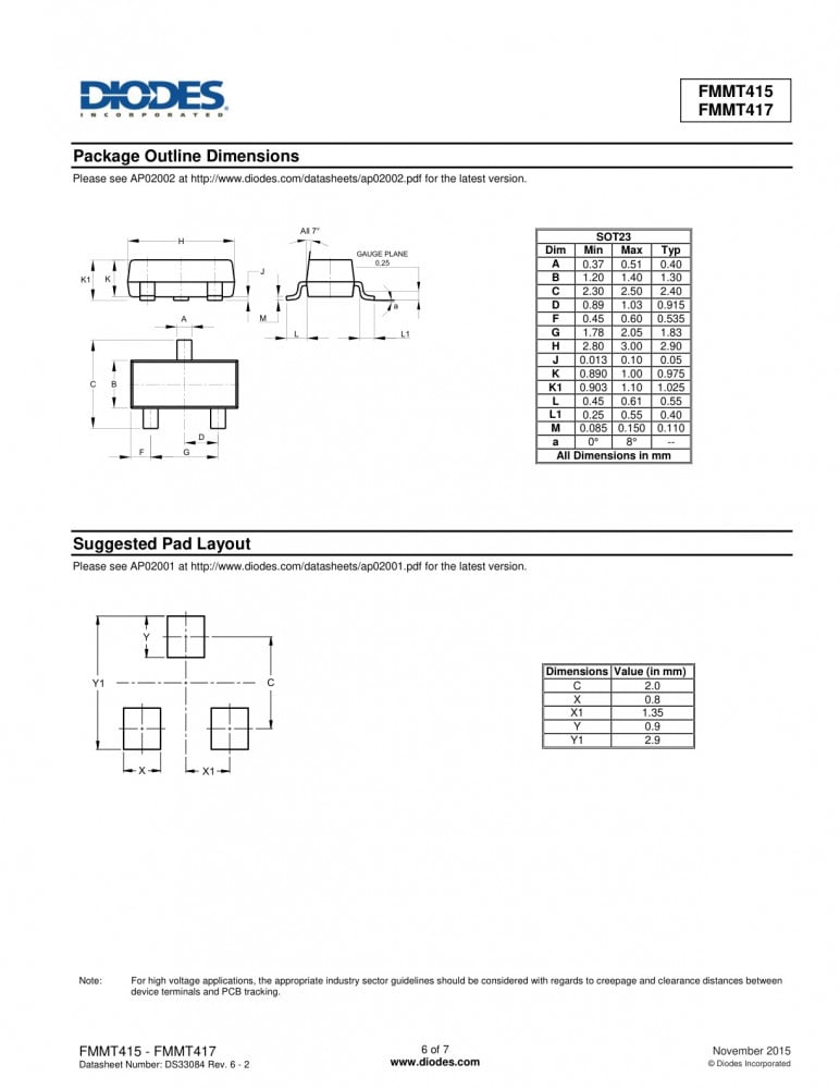 FMMT415TD datasheet page 6