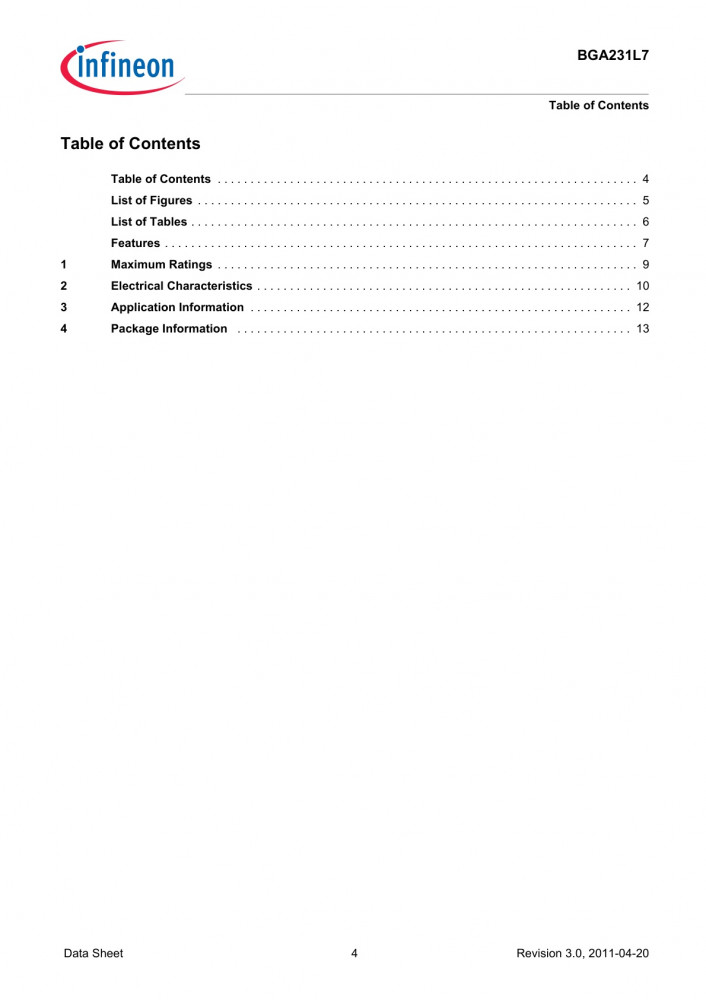 BGA231L7 datasheet page 4