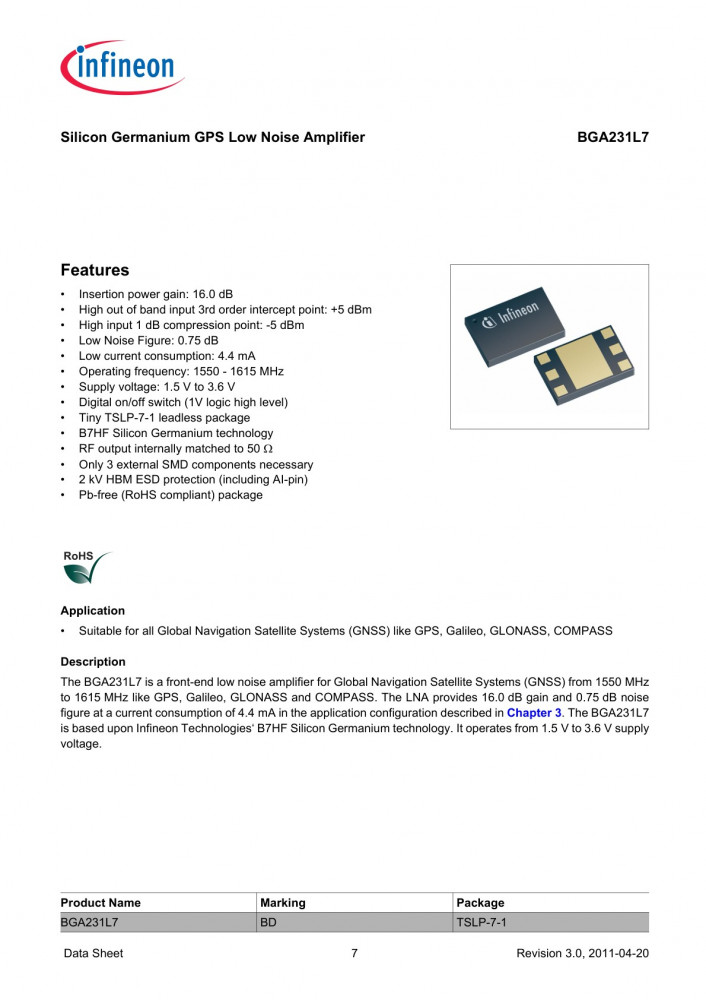 BGA231L7 datasheet page 7