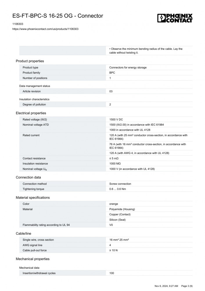 Phoenix Contact 1106303 technical document page 3