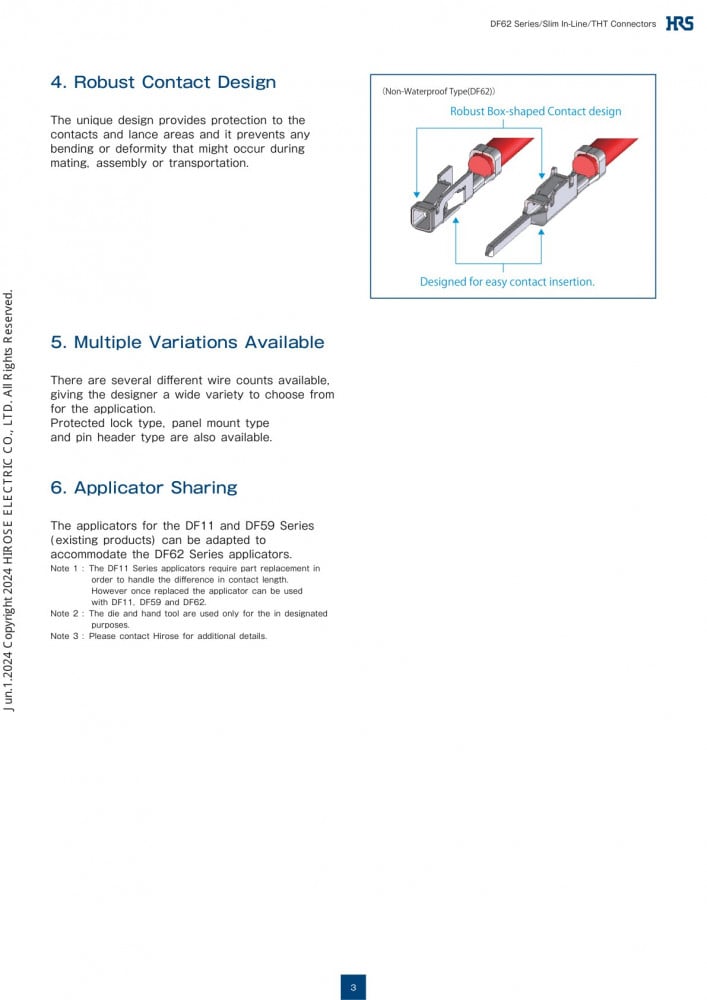 HRS DF62 series datasheet page 3
