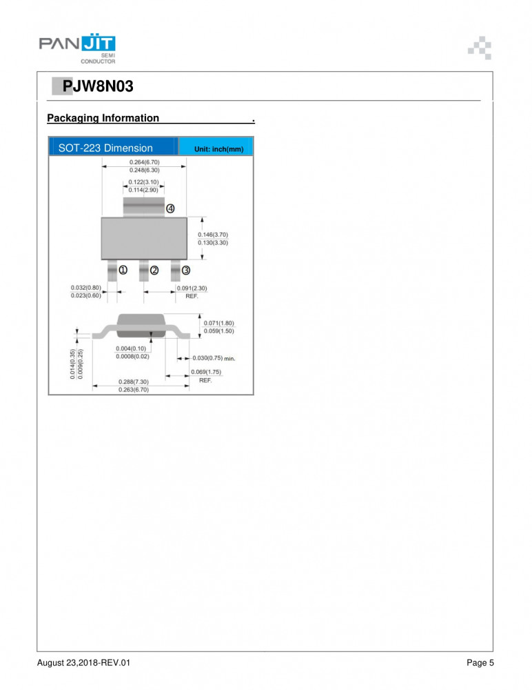 PJW8N03 datasheet page 5