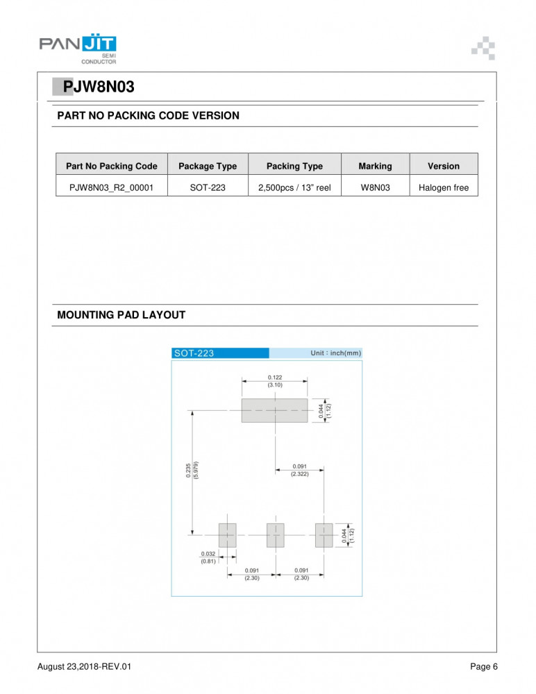 PJW8N03 datasheet page 6