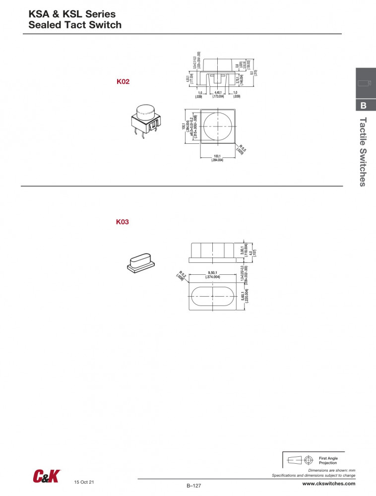 C&K BTNK0170 technical document page 5