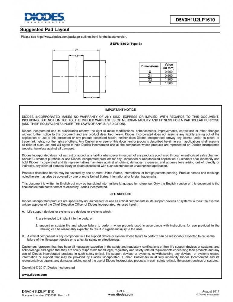 D5V0H1U2LP1610-7 datasheet page 4