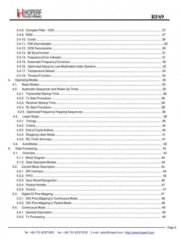 RF69 datasheet page 3
