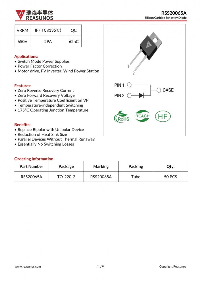 RSS20065A datasheet page 1