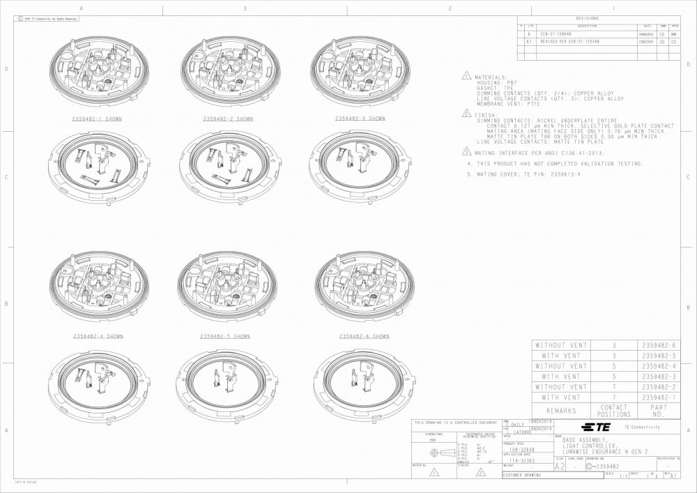 TE Connectivity 2359482-3 drawing sheet 1