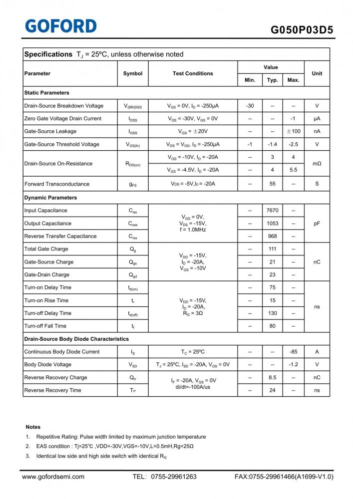 G050P03D5 datasheet page 2