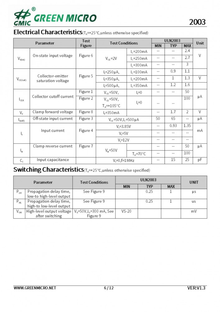ULN2003AN225 datasheet page 6