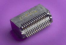 0.80mm Pitch XFP Host Connector, Z-Axis Pluggable, Right-Angle, Surface Mount, 30 Circuits, 0.76µm Gold (Au) for sale