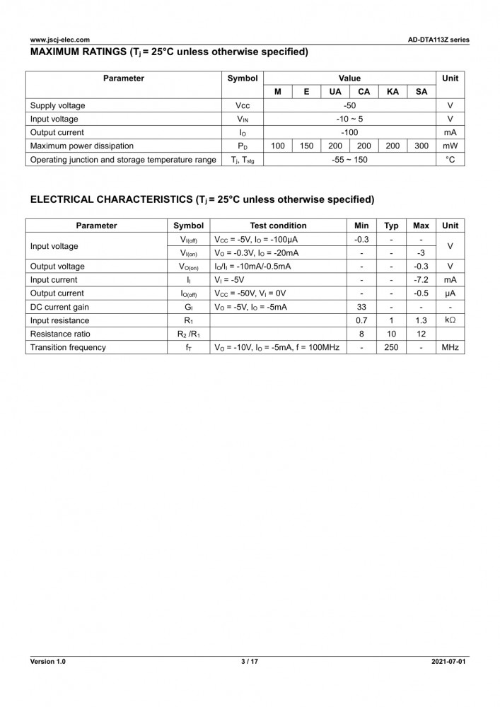 AD-DTA113ZM datasheet page 3