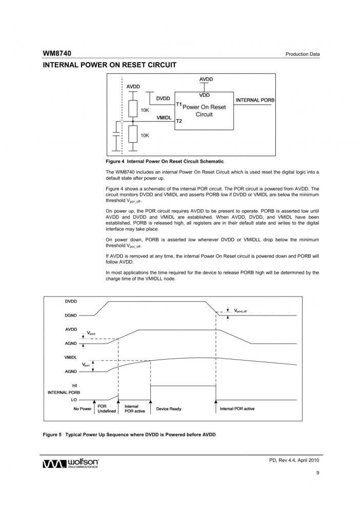 WM8740 datasheet page 9