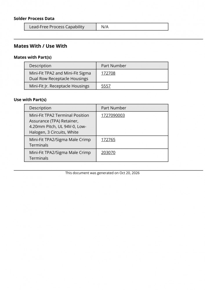 MOLEX 1727670006 technical document page 3
