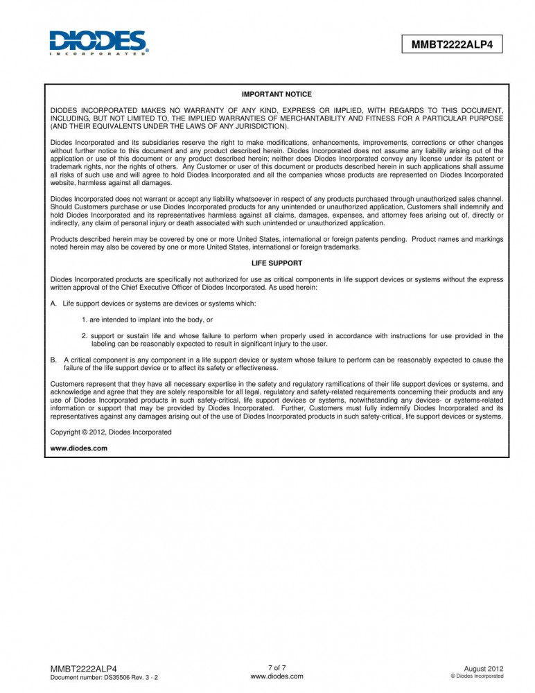 MMBT2222ALP4-7B datasheet page 7
