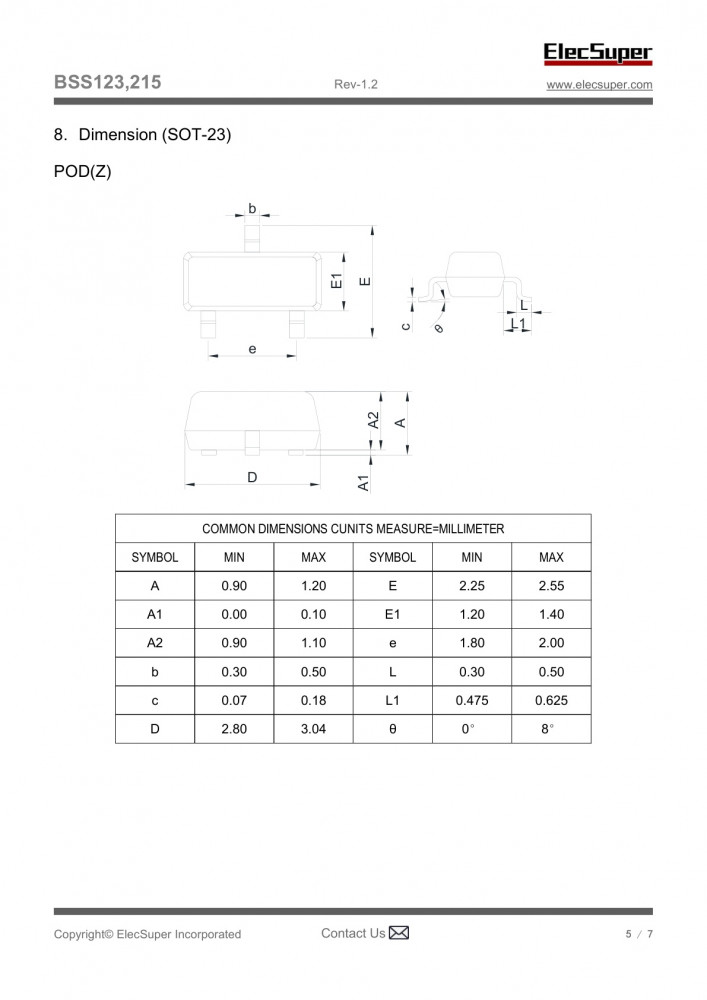 BSS123,215 datasheet page 5