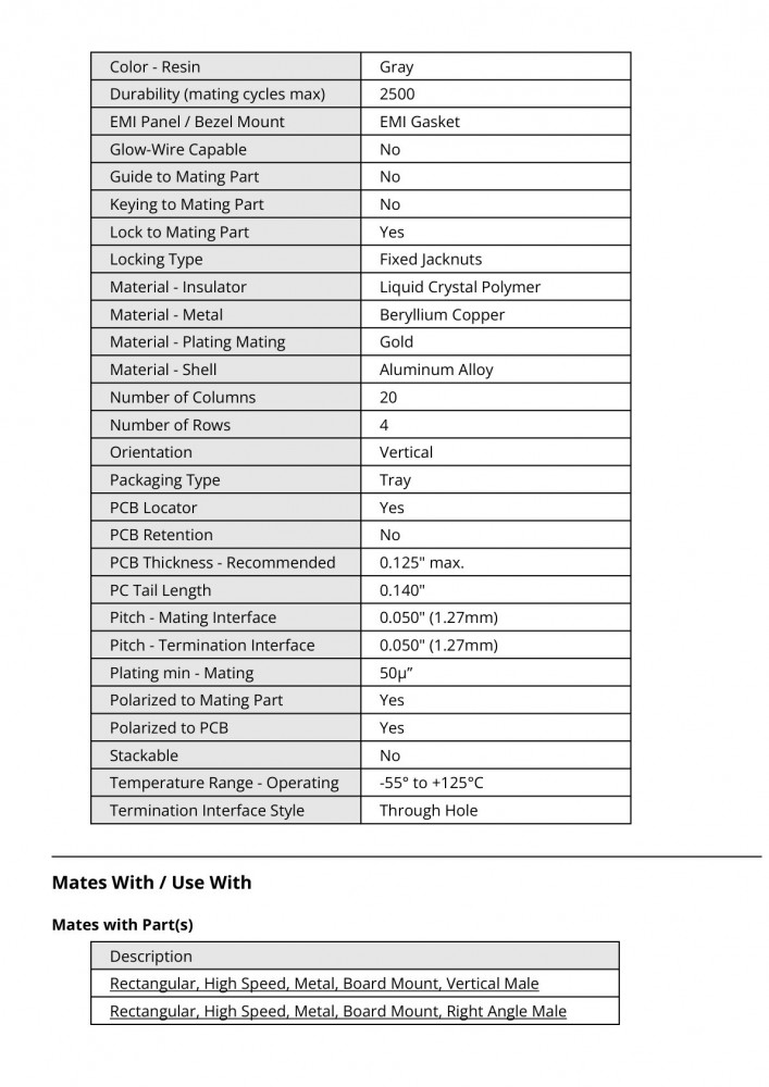 Technical document page 2 for VRF-04-20-50-04-NE