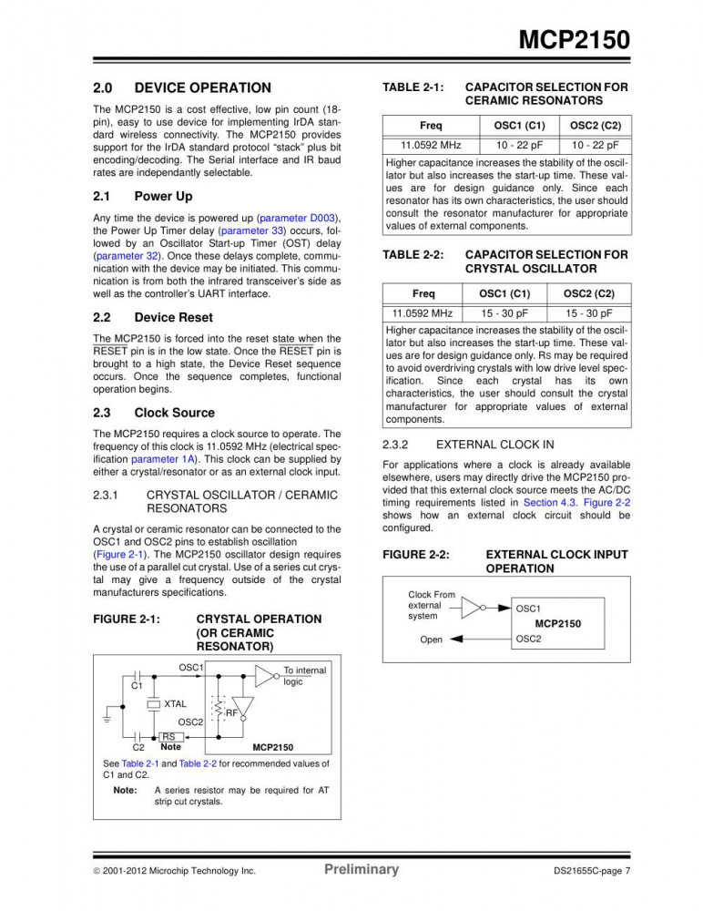 MCP2150 document page 7