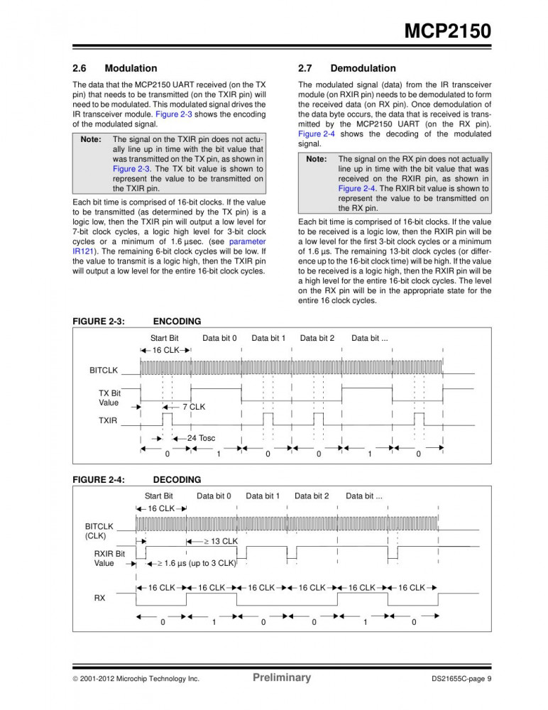 MCP2150 document page 9