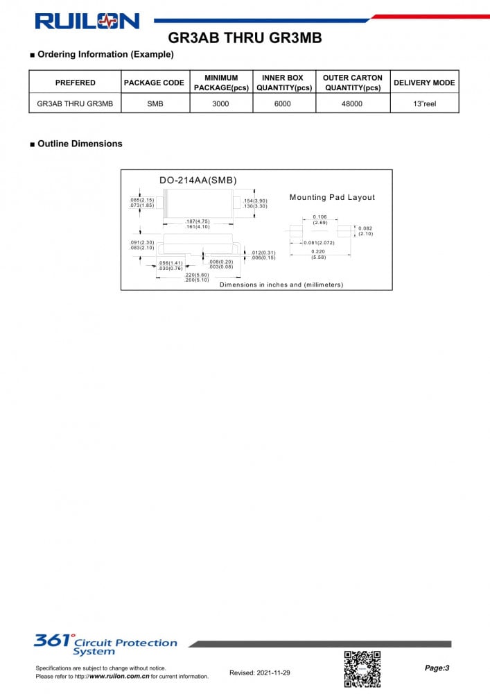 GR3DB datasheet page 3