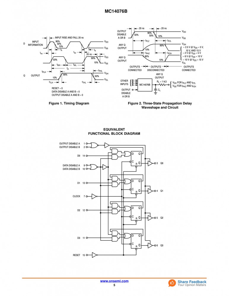 MC14076B datasheet page 5