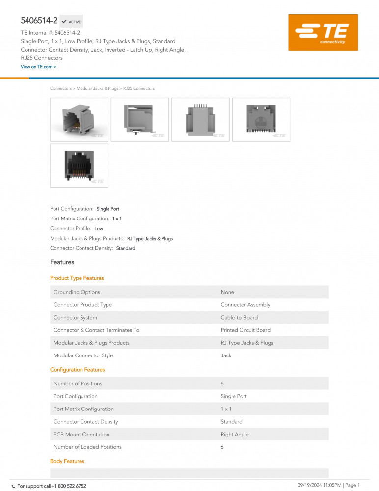5406514-2 technical document page 1