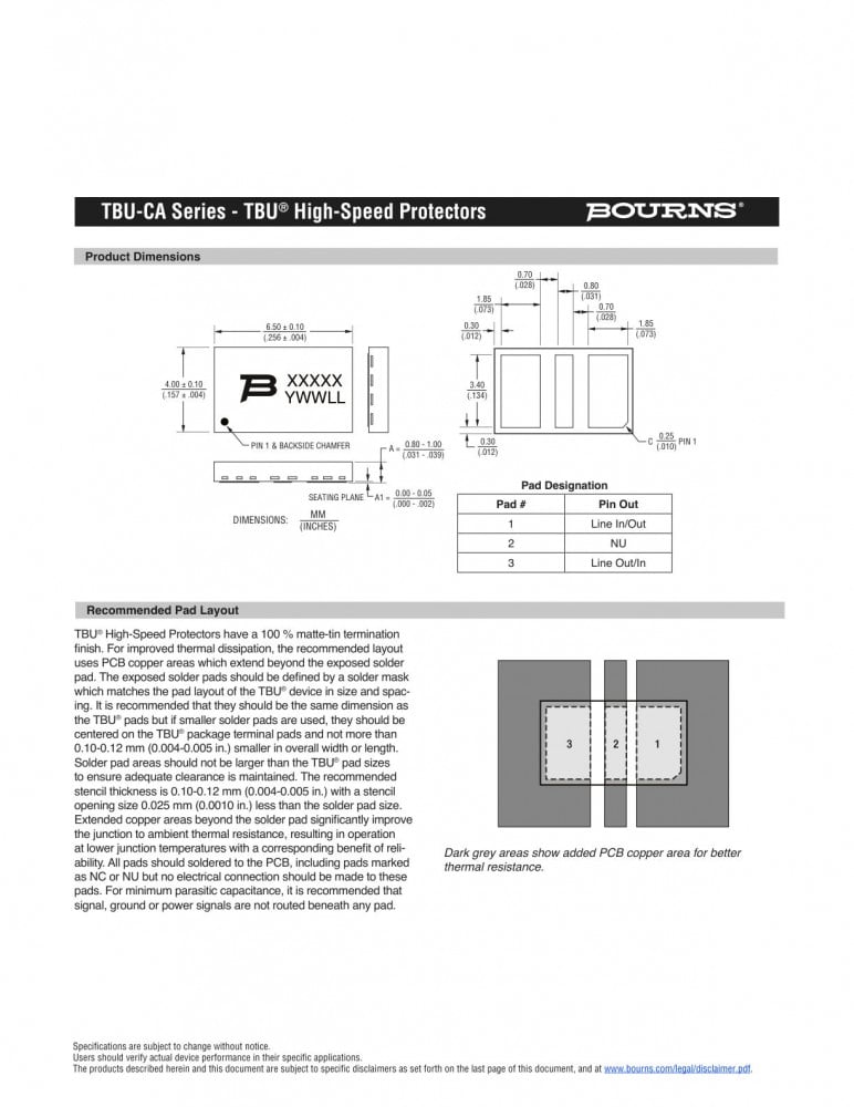 BOURNS TBU-CA Series datasheet page 4