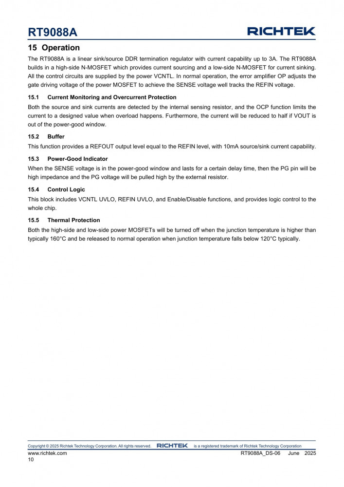 RT9088A datasheet page 10