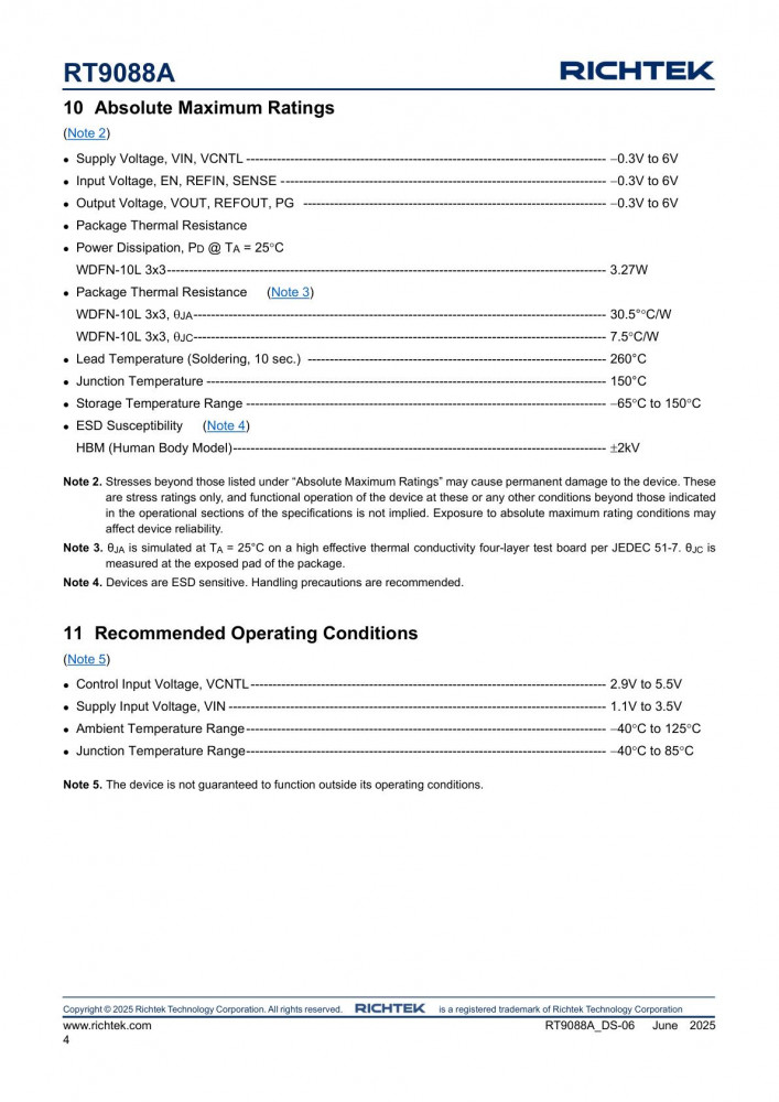 RT9088A datasheet page 4