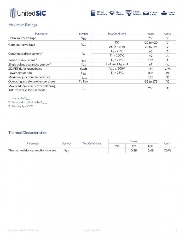 UJ4C075023K4S datasheet page 2