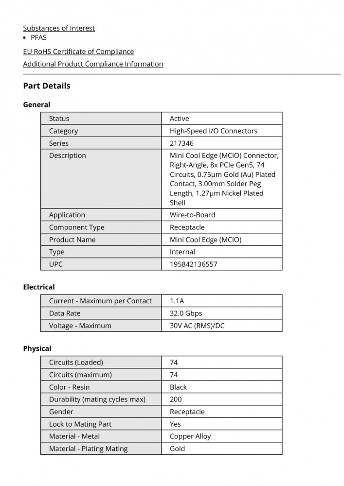 Technical document page 2 for product reference