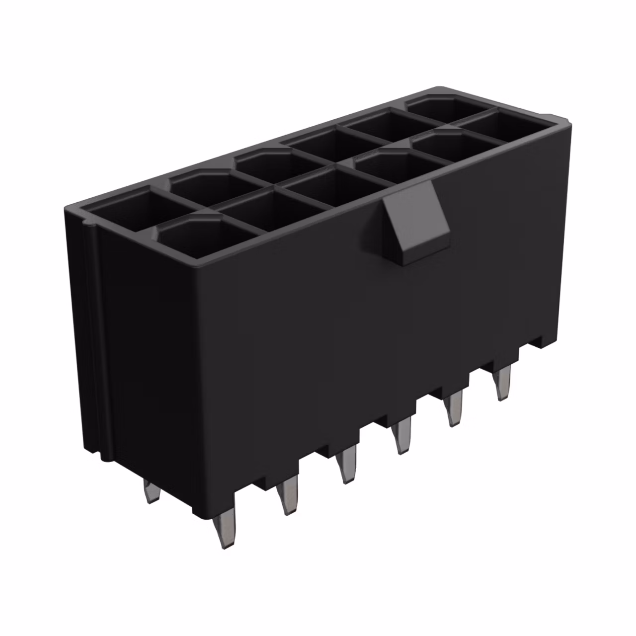 Mini-Fit Versa Color Header, Dual Row, Vertical, 10 Circuits, Nylon 6/6, UL 94V-0, Tin (Sn) Plating, Glow-Wire Capable, Red