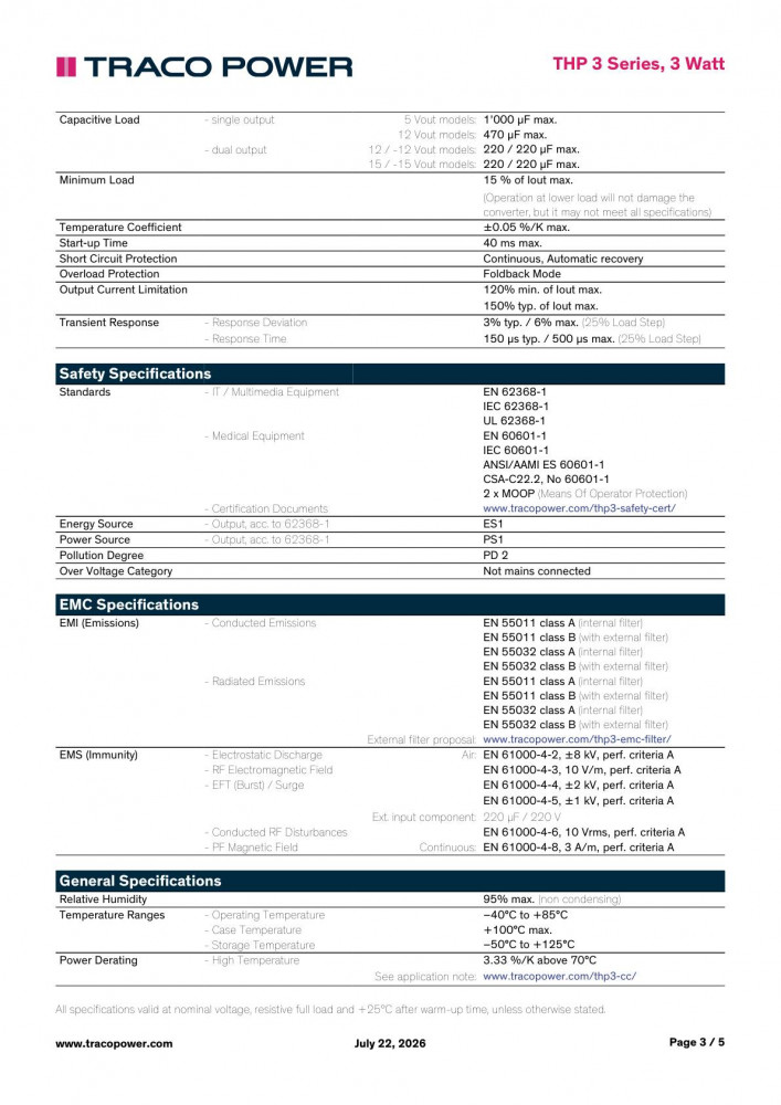 THP 3 series technical document page 3