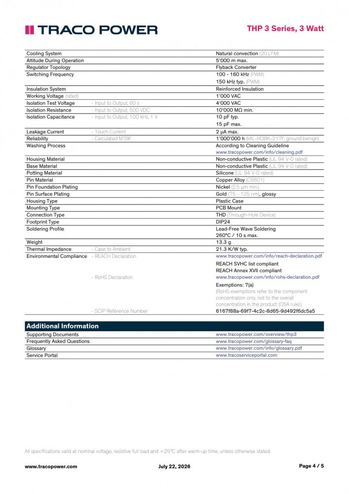THP 3 series technical document page 4