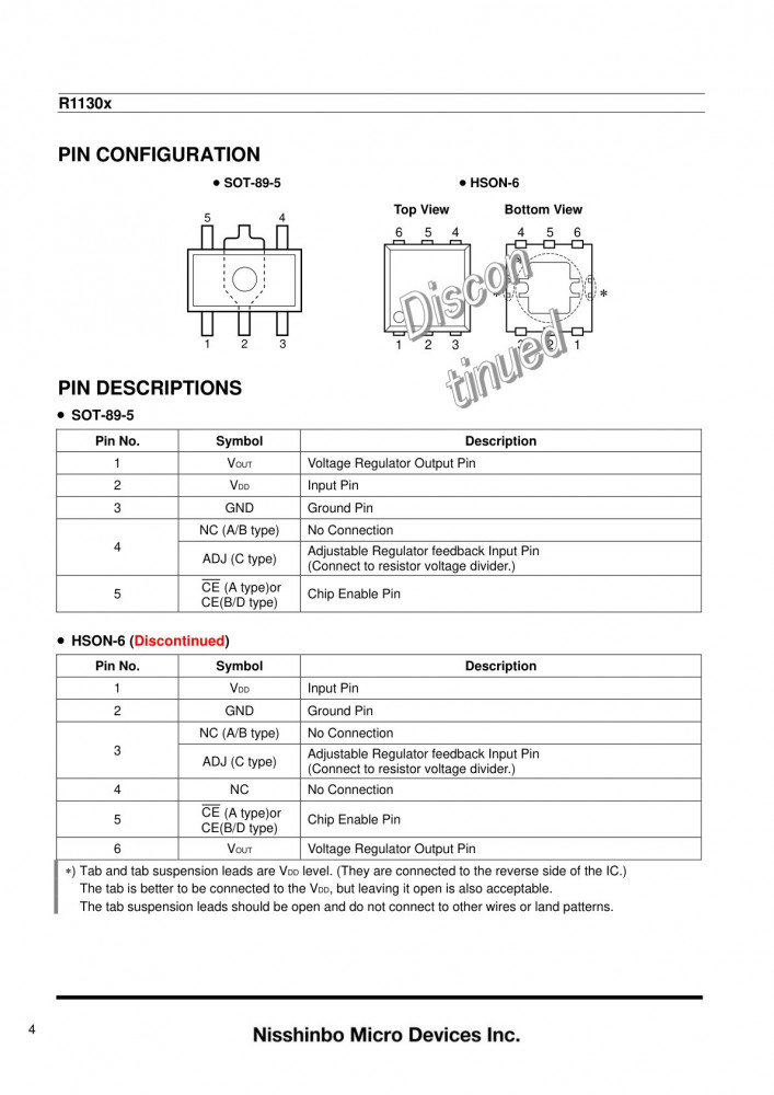R1130 datasheet page 4