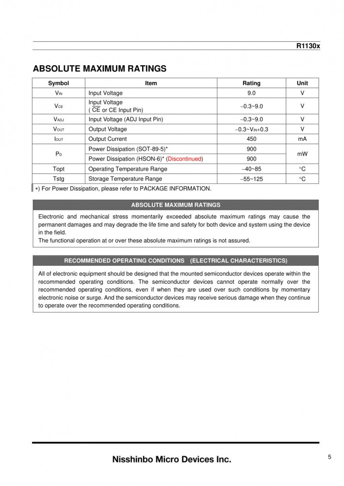 R1130 datasheet page 5
