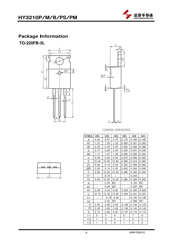 HY3210P datasheet page 8