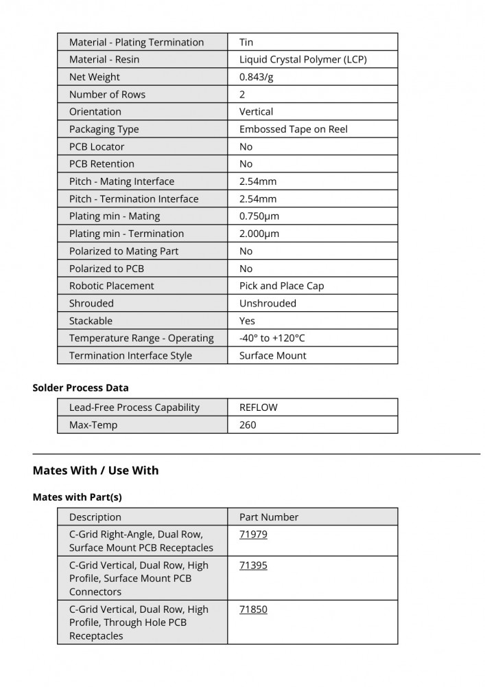 Product document page 3 for MOLEX 15916143