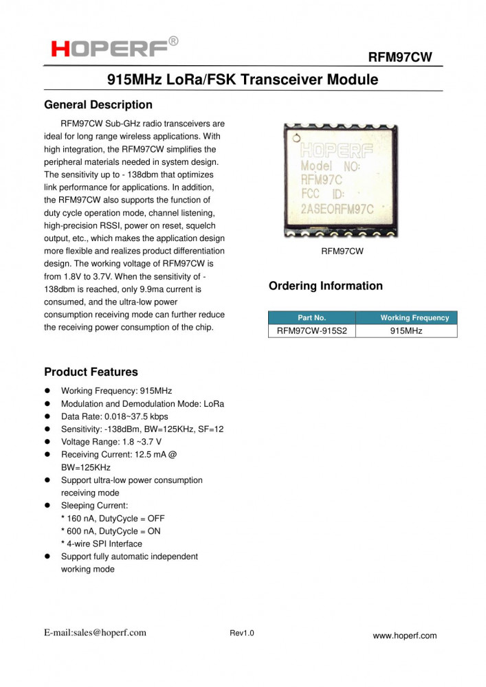 COM-18084 technical document page 1