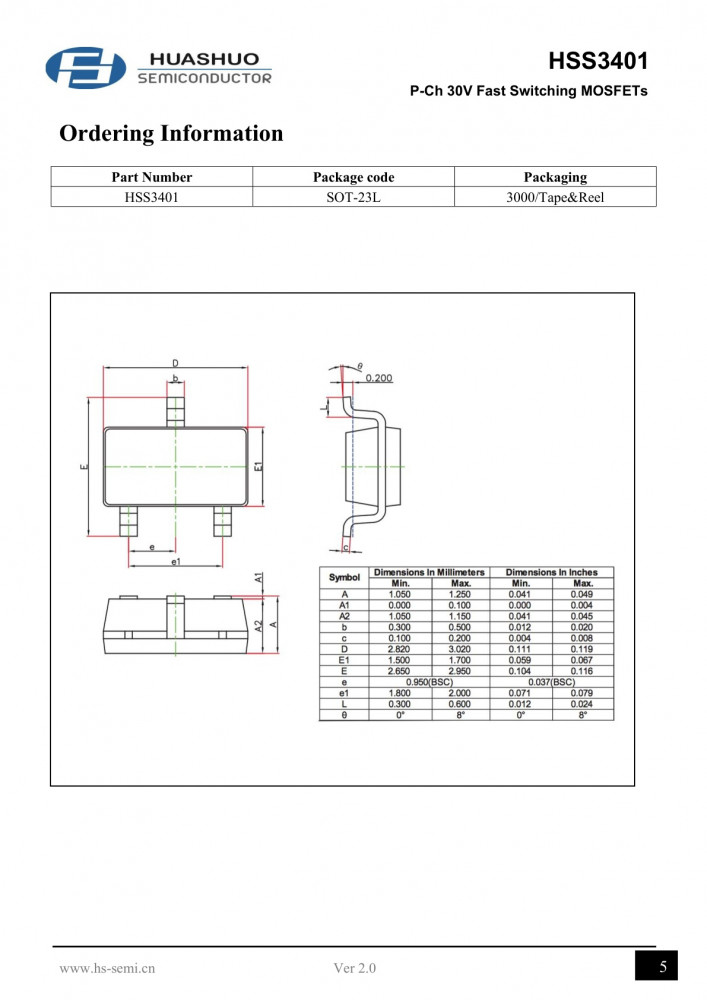 HSS3401 datasheet page 5