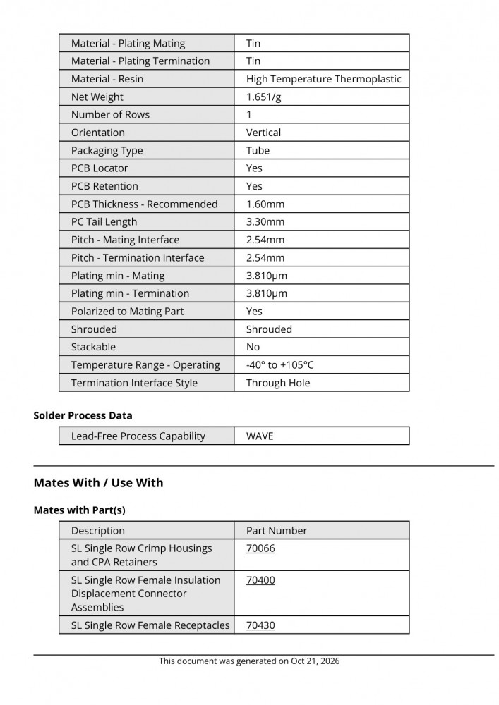 MOLEX 705410008 product document page 3