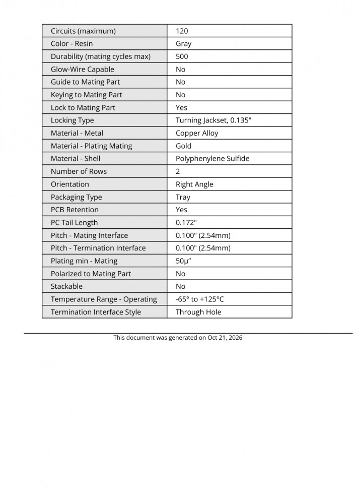 WTB120PR11JTA technical document image, page 2