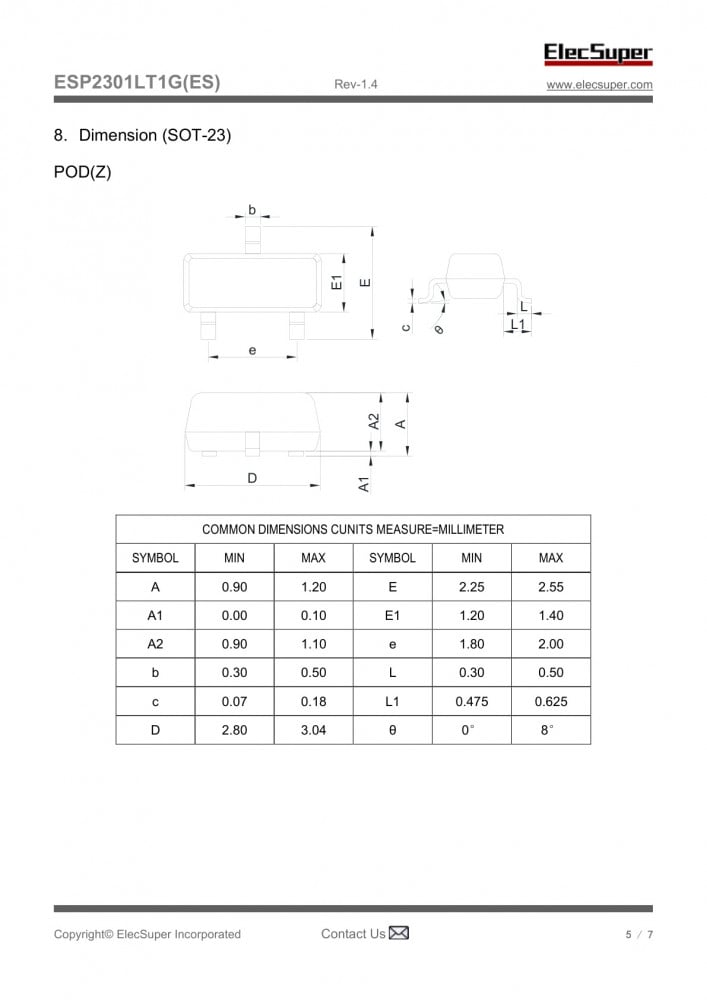ESP2301LT1G(ES) datasheet page 5
