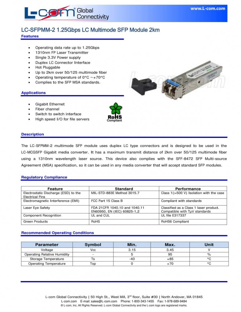 LC-SFPMM-2 technical document page 1