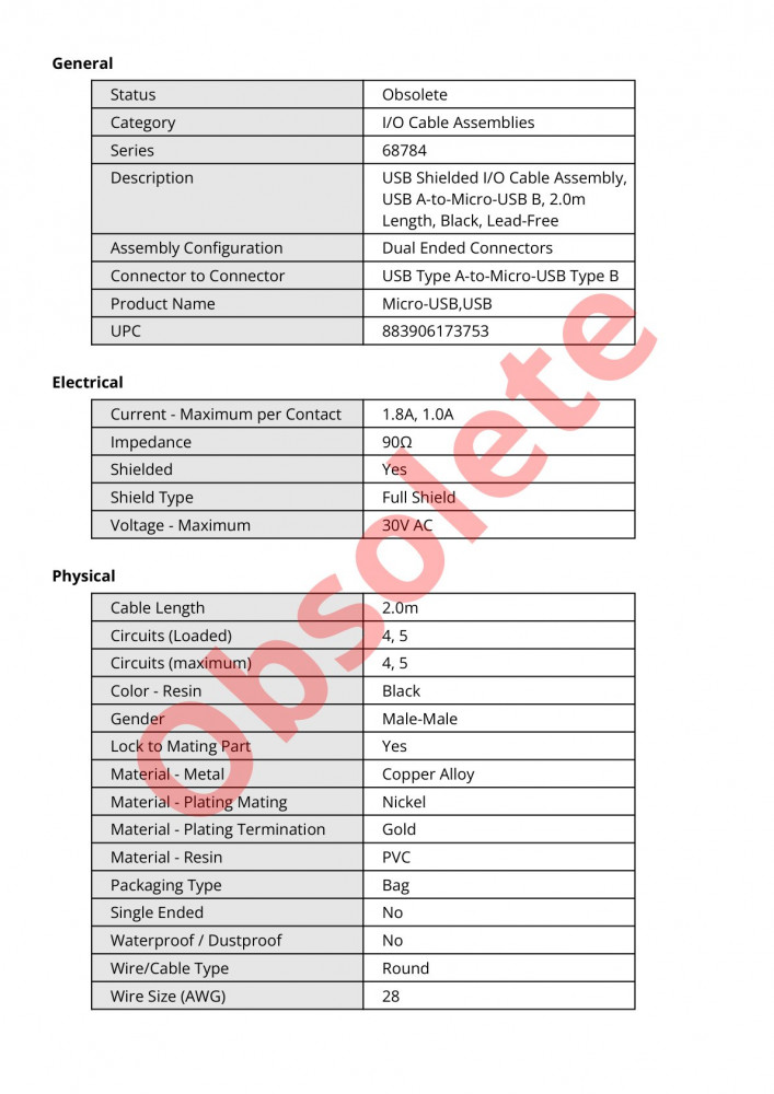 Technical document image 2 for MOLEX 687840003