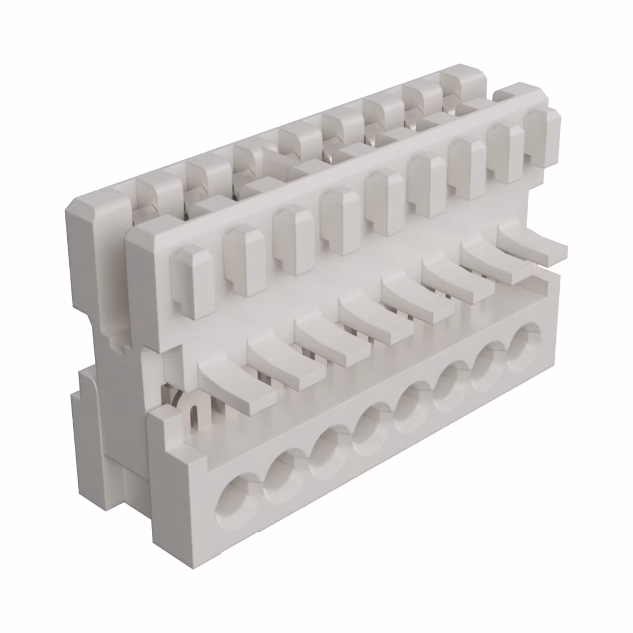 Appli-Mate RAST 2.5 IDT Housing, 2.50mm Pitch, Direct/Indirect, Female, 8 Circuits, All Position Keys, Polarizing Rib Between Circuits 3 and 4 for sale