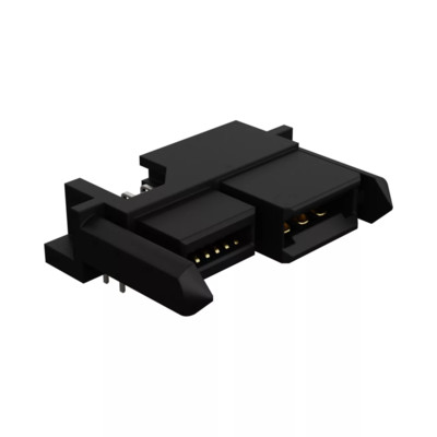 EXTreme LPHPower Receptacle Header, Right-Angle, 2 Power Contacts, 12 Signal Contacts, Select Gold (Au) Plating, for 2.36mm Thick PC Board, with Guide Posts for sale